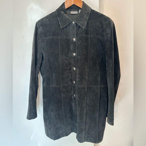 Chico's | Jackets & Coats | Chicos 0 Leather Suede Jacket Shirt | Poshmark